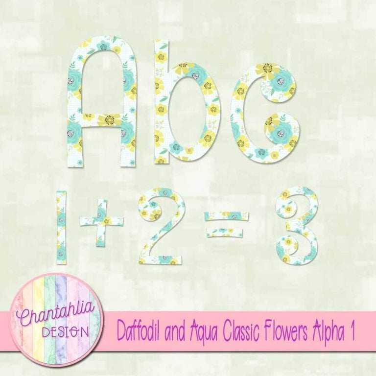 Free Alphas for Digital Scrapbooking, Bulletin Board Lettters and More