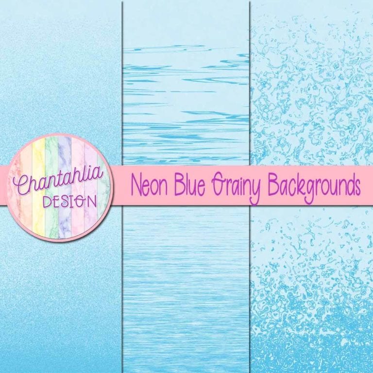 Free Digital Papers featuring Neon Blue Grainy Designs