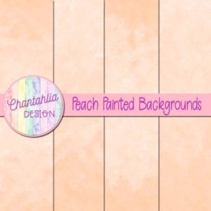 Free Digital Papers featuring Peach Painted Designs