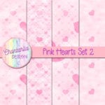 Free Digital Papers featuring Pink Hearts Designs