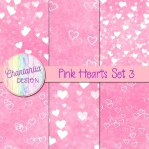 Free Digital Papers featuring Pink Hearts Designs