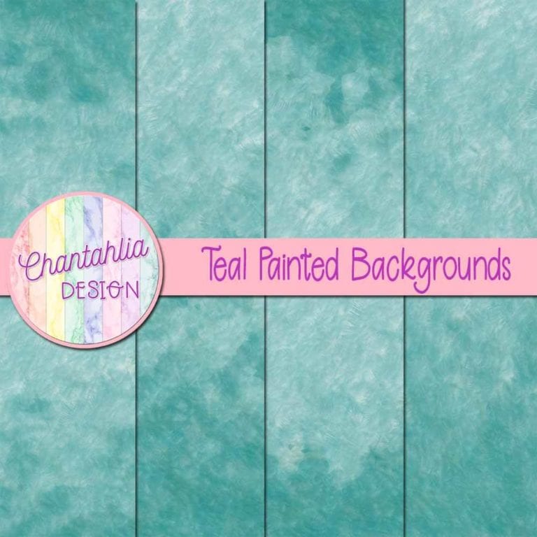 Free Digital Papers featuring Teal Painted Designs