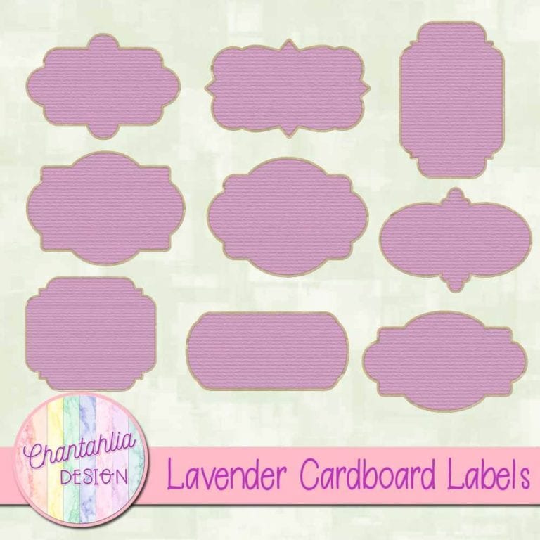 Free Lavender Cardboard Labels