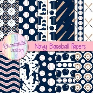 Free Navy Baseball Digital Papers