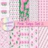 Free Pink Tulips Digital Papers