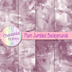 Free Digital Papers featuring Plum Jumbled Designs