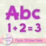 Free Alpha featuring a Purple Stitched Design