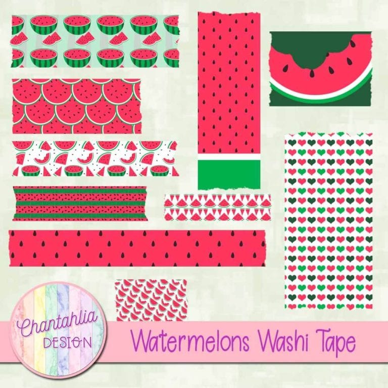 Free Watermelons Washi Tape