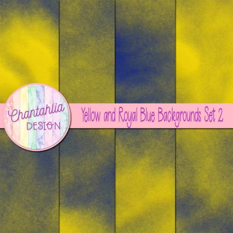 Free Yellow and Royal Blue Digital Paper Backgrounds