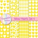 Free Digital Papers featuring Yellow Hearts Designs