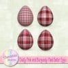 Free Dusty Pink and Daffodil Plaid Easter Eggs for Digital Scrapbooking