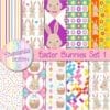 Free Easter Bunnies Digital Papers