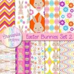 Free Easter Bunnies Digital Papers