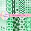 Free Shamrocks Digital Papers