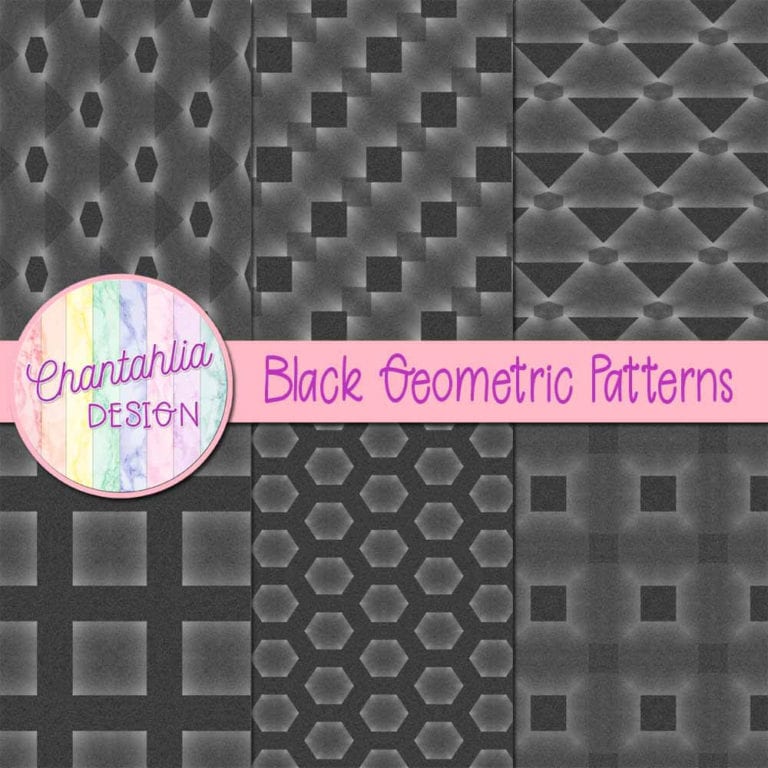 Free Digital Papers featuring Black Geometric Designs