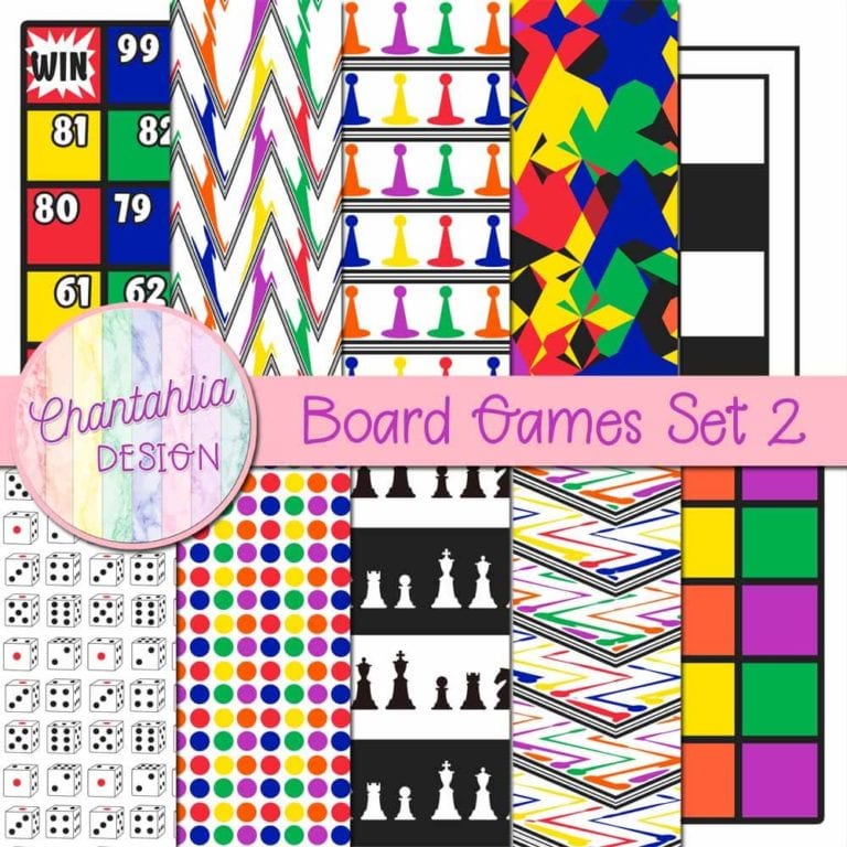 Free Board Games Digital Papers for Digital Scrapbooking & other Crafts