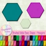 Brushed Metal Basic Shapes - Hexagons - Chantahlia Design