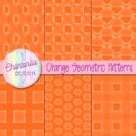Free Digital Papers featuring Orange Geometric Designs