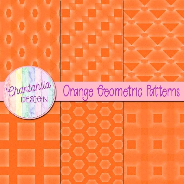 Free Digital Papers featuring Orange Geometric Designs