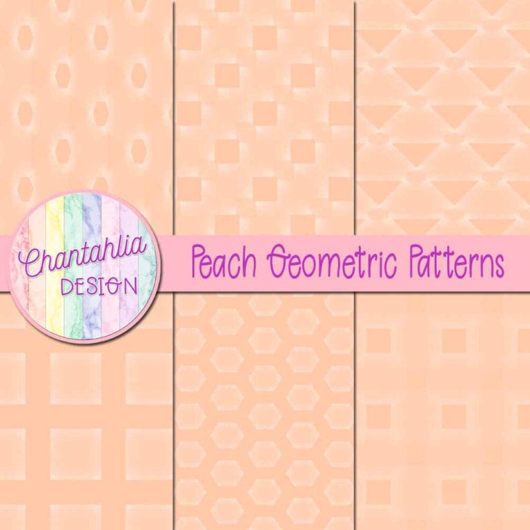 Free Digital Papers featuring Peach Geometric Designs