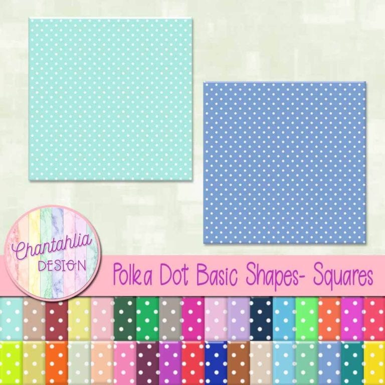 Polka Dot Basic Shapes - Squares - Chantahlia Design