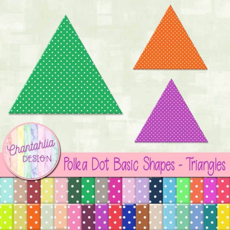 Polka Dot Basic Shapes - Triangles - Chantahlia Design