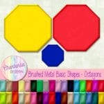 Brushed Metal Basic Shapes - Octagons - Chantahlia Design