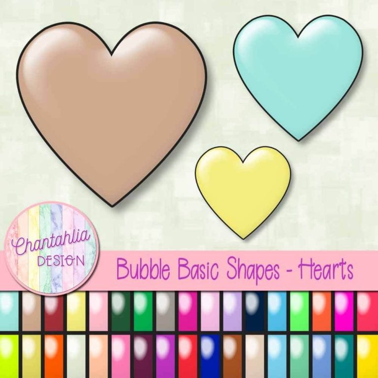 Bubble Basic Shapes - Hearts - Chantahlia Design