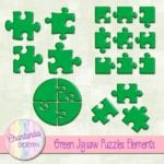 Free Green Jigsaw Puzzles Design Elements