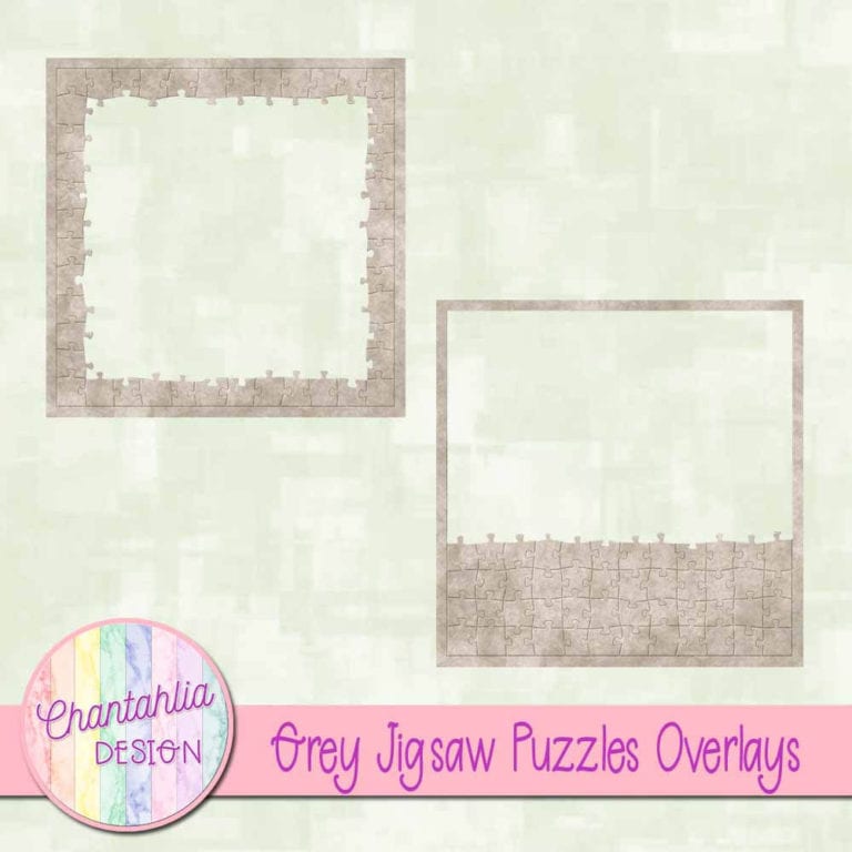 Free Grey Jigsaw Puzzles Overlays