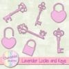 Free Lavender Locks and Keys Design Elements