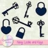 Free Navy Locks and Keys Design Elements