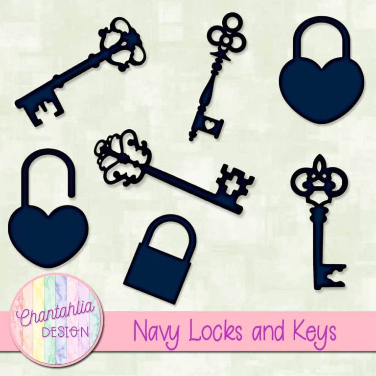 Free Navy Locks and Keys Design Elements