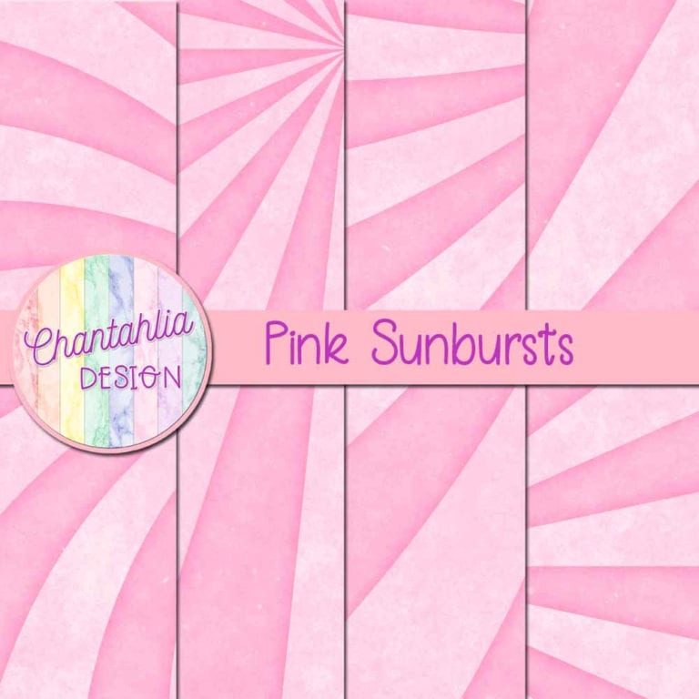 Free Pink Sunbursts Digital Papers