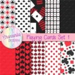 Free Playing Cards Digital Papers for Digital Scrapbooking