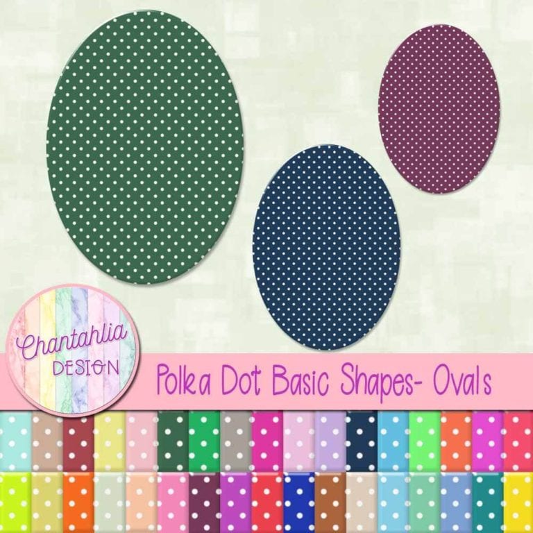 Polka Dot Basic Shapes - Ovals - Chantahlia Design
