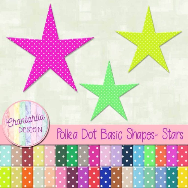 Polka Dot Basic Shapes - Stars - Chantahlia Design