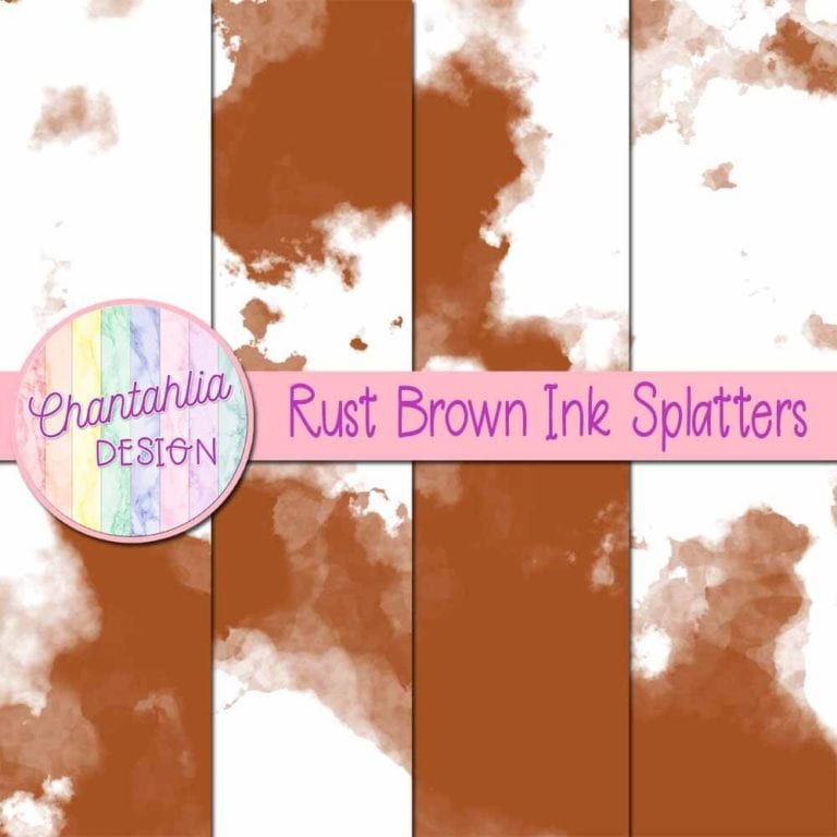 Free Digital Papers featuring Rust Brown Ink Splatters Designs