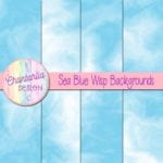 Free Digital Papers featuring Sea Blue Wisp Designs