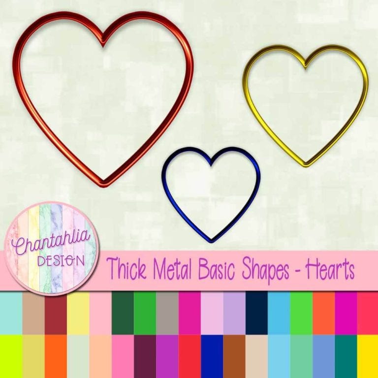 Thick Metal Basic Shapes - Hearts - Chantahlia Design