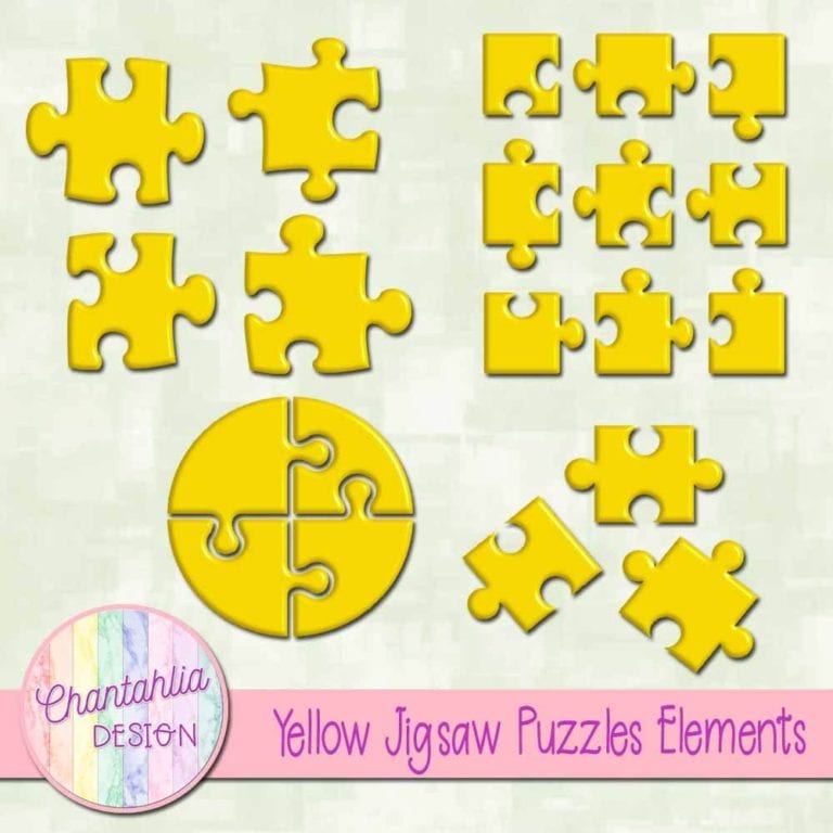 Free Yellow Jigsaw Puzzles Design Elements