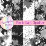 Free Digital Papers featuring Black Paint Splatter Designs