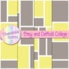 Free Grey and Daffodil Digital Papers with Collage Designs