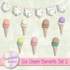 Free Ice Cream Design Elements for Digital Scrapbooking