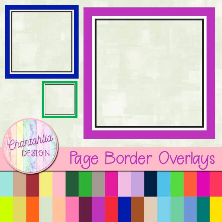 Page Border Overlays - Chantahlia Design