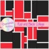 Free Red and Black Digital Papers with Collage Designs