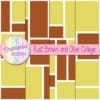 Free Rust Brown and Olive Digital Papers with Collage Designs