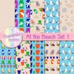 Free At the Beach Digital Papers