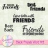 Free Black Friends Word Art Design Elements