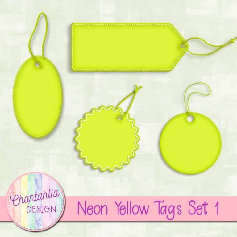 Free Neon Yellow Tags
